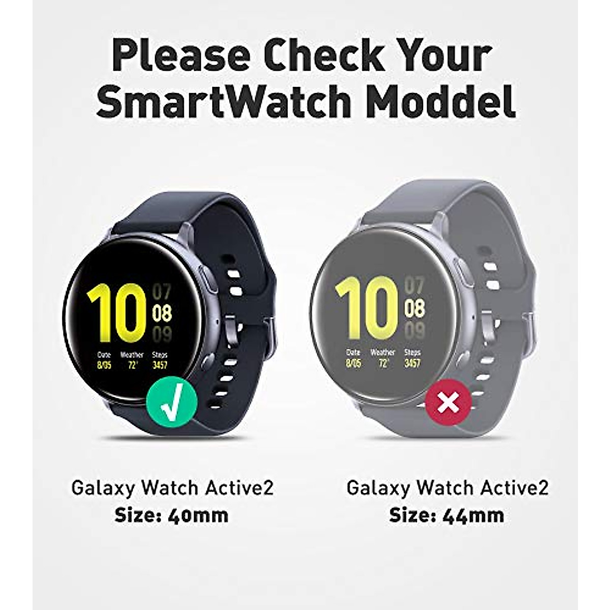 SUPCASE [Unicorn Beetle Pro] Series Case for Galaxy Watch Active 2/Galaxy Watch Active [40mm], Rugged Protective Case with Strap Bands for Galaxy Watch Active/Active 2 [40mm] 2019 Release (Black)
