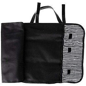 Mercer Culinary 7-Pocket Knife Roll Storage Bag, Houndstooth