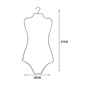 Generic Wire Body Shape Display Hanger, Dress Wardrobe Organizer Bathing Suit Coat Metal Rack for Kids Unisex Store Accessories Bedroom , Argent