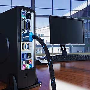 HDMI Cable 4K Ultra HD 12 Foot (3 Pack) Nylon Braided HDMI 2.0 Cable, High Speed 18Gbps 4K60Hz HDR, 3D, 2160p, 1080p, HDCP 2.2, ARC, HDMI Cables for Monitors, HDTV