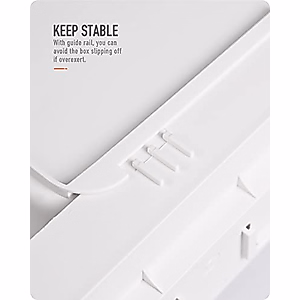 Baffect 2 pcs Under Sink Organizers Pull Out Cabinet Organizer Slide Out Plastic Storage Drawers Sliding Basket for Kitchen Bathroom Undersink (White)