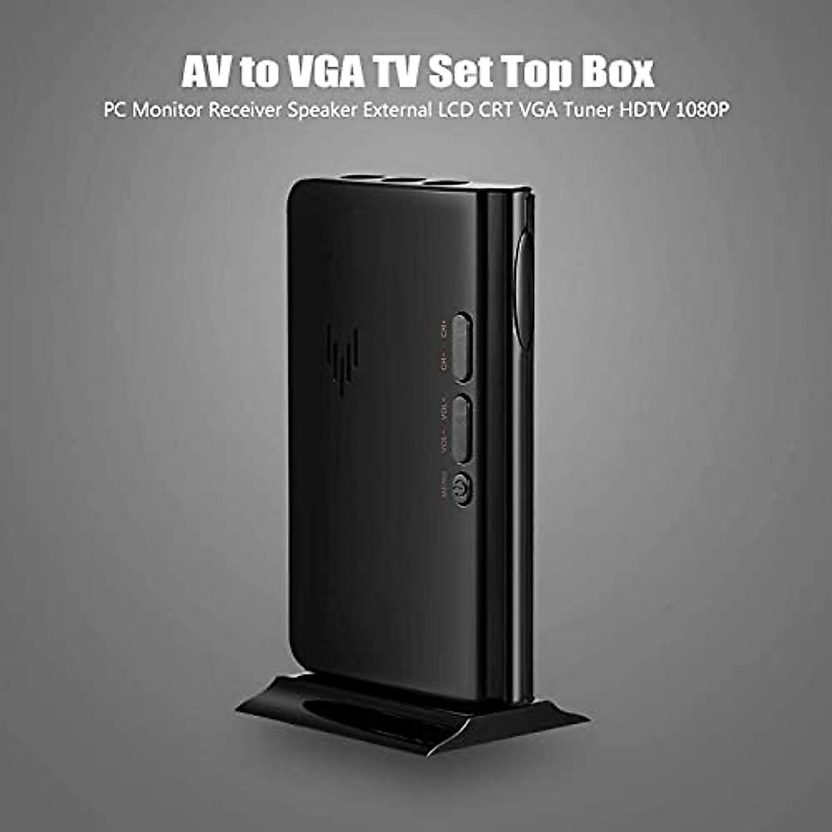 Hilitand TV Box AV to VGA TV Box, TV Box VGA Tuner, Builtin Speakers, Support 1920 * 1200 Resolution, Support LCD, LED Widescreen and CRT Display(U.S. regulations, Transl)