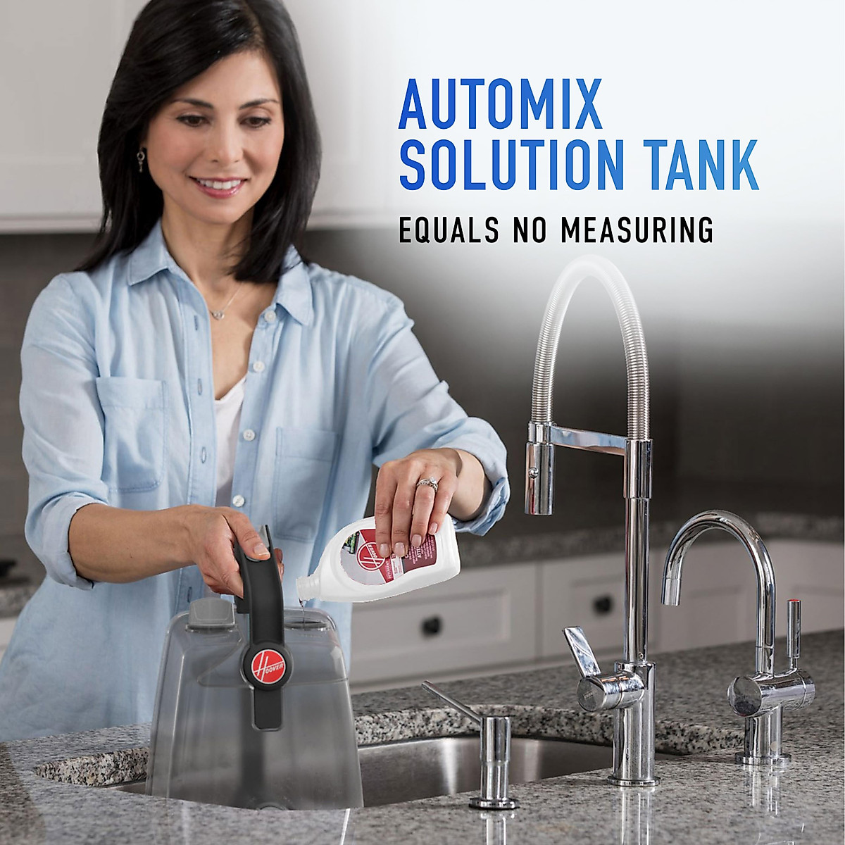 Hoover Power Scrub Deluxe Carpet Cleaner Machine, Upright Shampooer, FH50150, Red