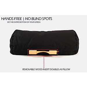 The Chill-ow iPad Organic Buckwheat Pillow Stand: The Ultimate Hands-Free Solution for Any Tablet or Phone. Perfect for Couch, Bed, or Table Use. (Black)