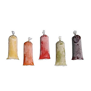 VCCGY 200 Pack Popsicle Mold Bags for Ice Pops Frozen Icies Yogurt Fruit Candy | 3 x 10 inches| comes with a funnel （Clear - 200 pack）