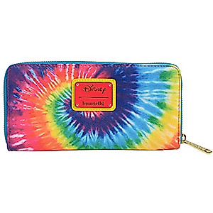 Loungefly Disney Mickey Minnie Mouse Tie Dye Faux Leather Wallet Zip Around Clutch