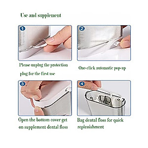 Dental Floss Picks Dispenser 2 Boxs White,for Adult Floss Sticks Organizer,with Floss Dental Pick 176 Count,Flossers Toothpicks Sealed Storage Neat,Clean Teeth More hygienic