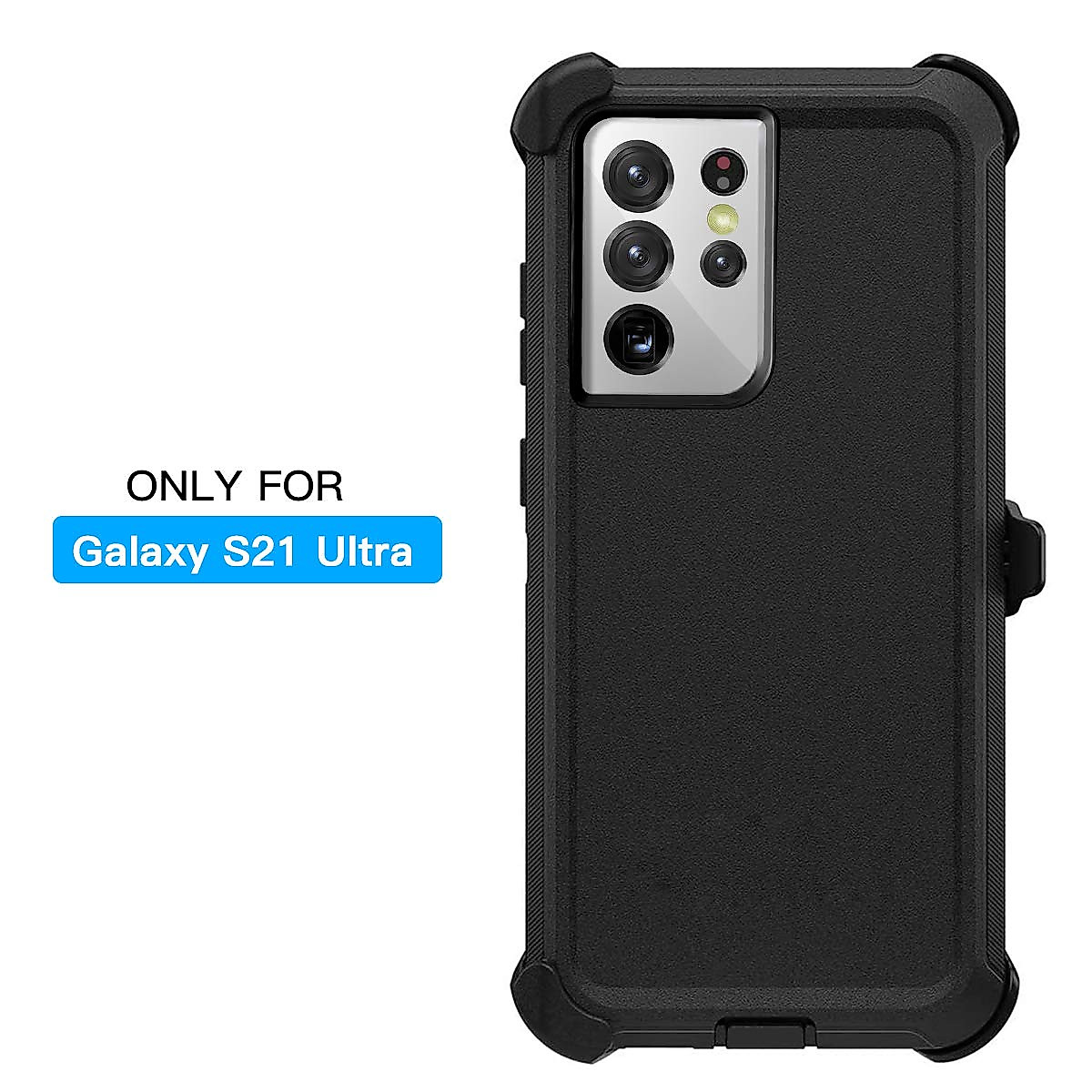 AICase Belt-Clip Holster Case for Galaxy S21 Ultra with Screen Protector, Heavy Duty Drop Protection Full Body Rugged Shockproof/DustProof Tough Military Grade Phone Cover for Samsung Galaxy S21 Ultra