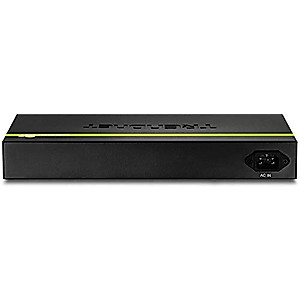 TRENDnet 10-Port Gigabit Web Smart PoE+ Switch, 8 x PoE+ Gigabit Ports, 2 x Gigabit Ethernet Ports, 2 x Shared SFP Slots, 75W Total Power Budget, Rack Mountable, Lifetime Protection, Black, TPE-1020WS