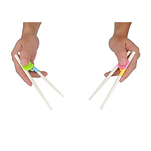 Zehhe 5 Pairs Easy to Use Cheater Training Chopsticks for Children and Adults , 1 Pcs Wood Spoon (5pairs)