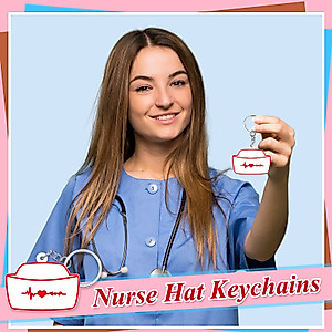 Henoyso 36 Pack Nurse Keychain Nurse Party Favors Nursing CNA Week Gift School Nurse Gifts CNA Appreciation Gifts RN Nurse Keychains(Elegant Style)