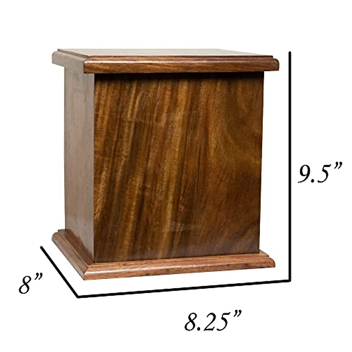 American Flag and Eagle Cremation Urn, Wood Funeral Urns with Engraving