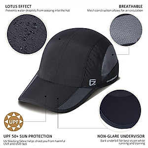 GADIEMKENSD Outdoor Running Hat Men's Cooling UPF50+ Womens Baseball Cap Sport Mesh Sun Hat Trucker Dad Hats Quick Dry Breathable Unstructured for Summer Camping Fishing Hiking Improved Black M