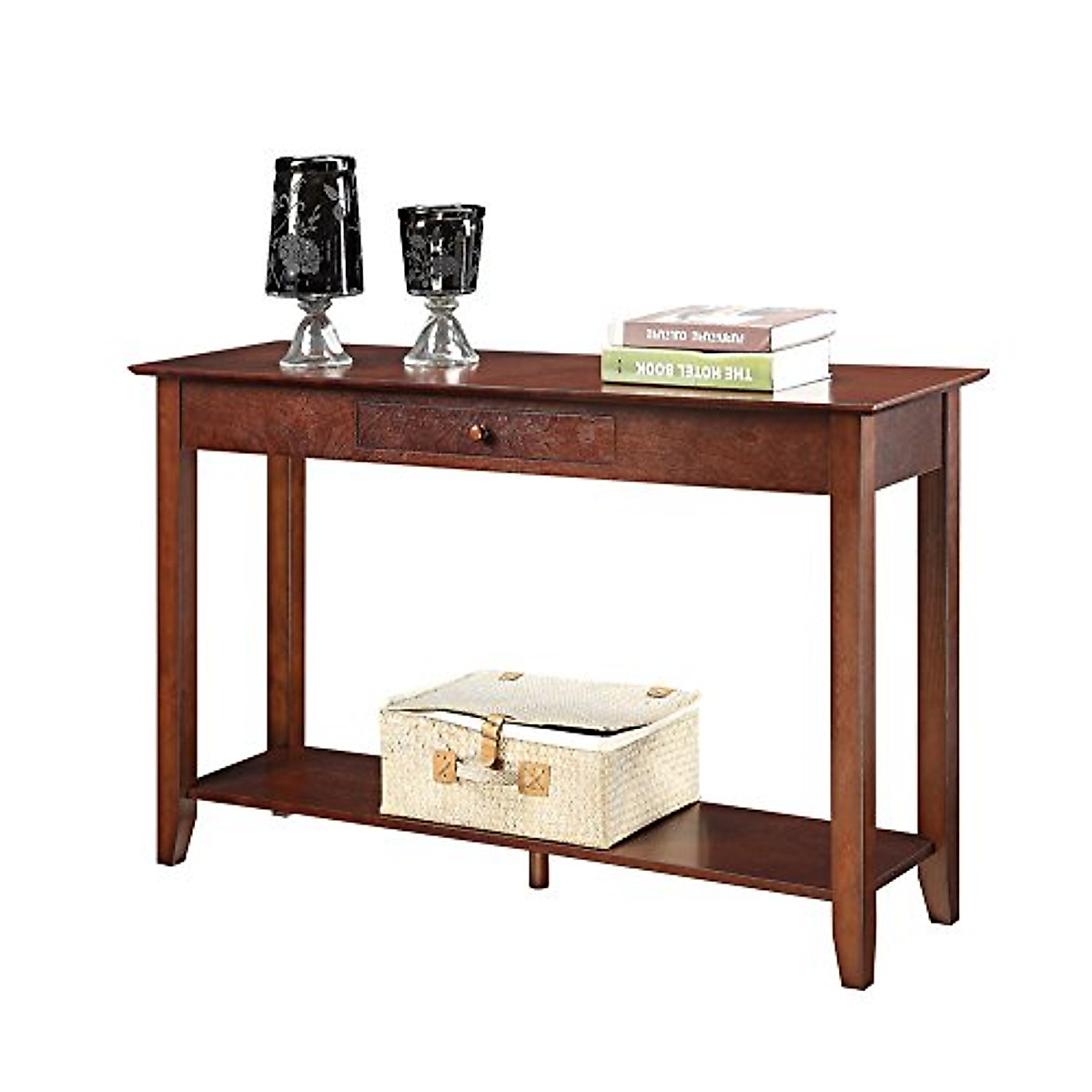 Convenience Concepts American Heritage 1 Drawer Console Table with Shelf, Espresso