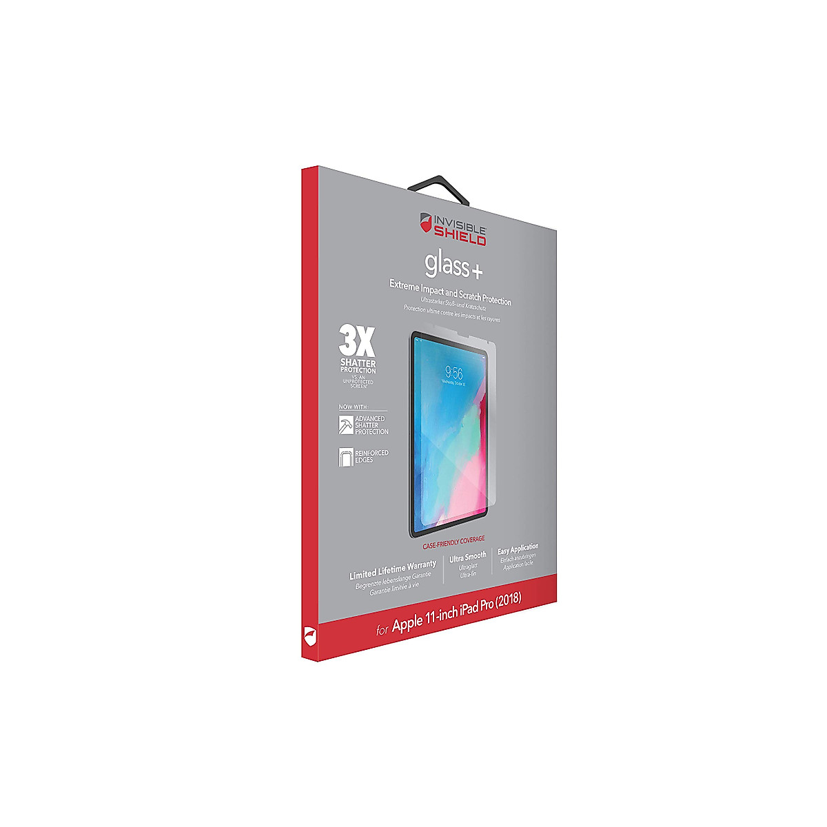 Invisible Shield ZAGG InvisibleShield Glass Plus - Tempered Glass Screen Protector Made for The Apple iPad Pro 11 Inch - Clear