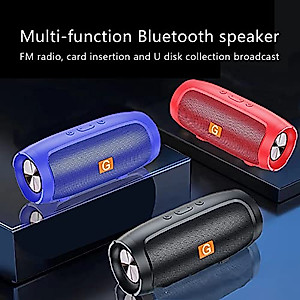 Qiopertar Portable Speaker, Wireless Bluetooth Speaker, Wireless Handheld Bluetooth Speaker, Dual Speaker, Outdoor Portable Subwoofer, Home Radio, Mini Sound System