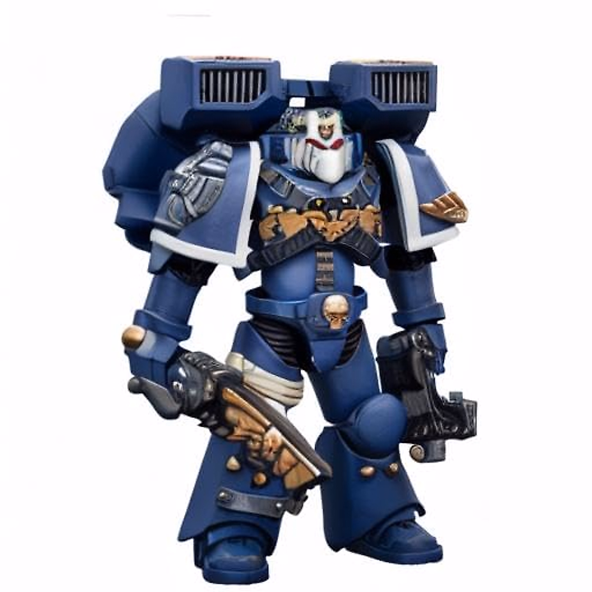 Pipigirl JoyToy 40K 1:18 Action Figure, Ultramarines Vanguard Veteran with Chainsword and Bolt Pistol, 4.76 inch Collectible Action Figures Kits (Chainsword and Bolt Pistol)
