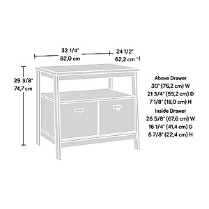 Sauder Trestle 1-Drawer Lateral File Cabinet in Vintage Oak, Vintage Oak Finish