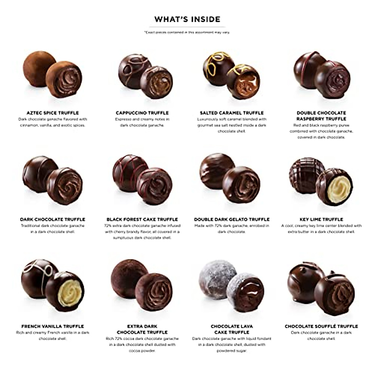 Godiva Chocolatier Dark Chocolate Truffles Assorted Chocolate Gift Box, 24 pc.