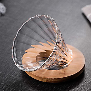 COFISUKI Pour Over Coffee Maker - 600ML Glass Carafe Coffee Server with Glass Coffee Dripper/Filter, Drip Coffee Maker Set for Home or Office, 1-4 Cups