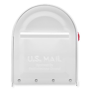 Architectural Mailboxes 5560W-R-10 Sequoia Postmount Mailbox, Large, White, 20. 79 in. x 8. 03 in. x 9. 72 in.