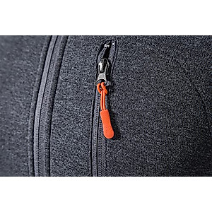 Kroivil Men Hoodies Casual Hoodies for Men with Zip Pockets Full Zip Long Sleeve Sweatshirt Sports Hooded Jacket Dark Grey