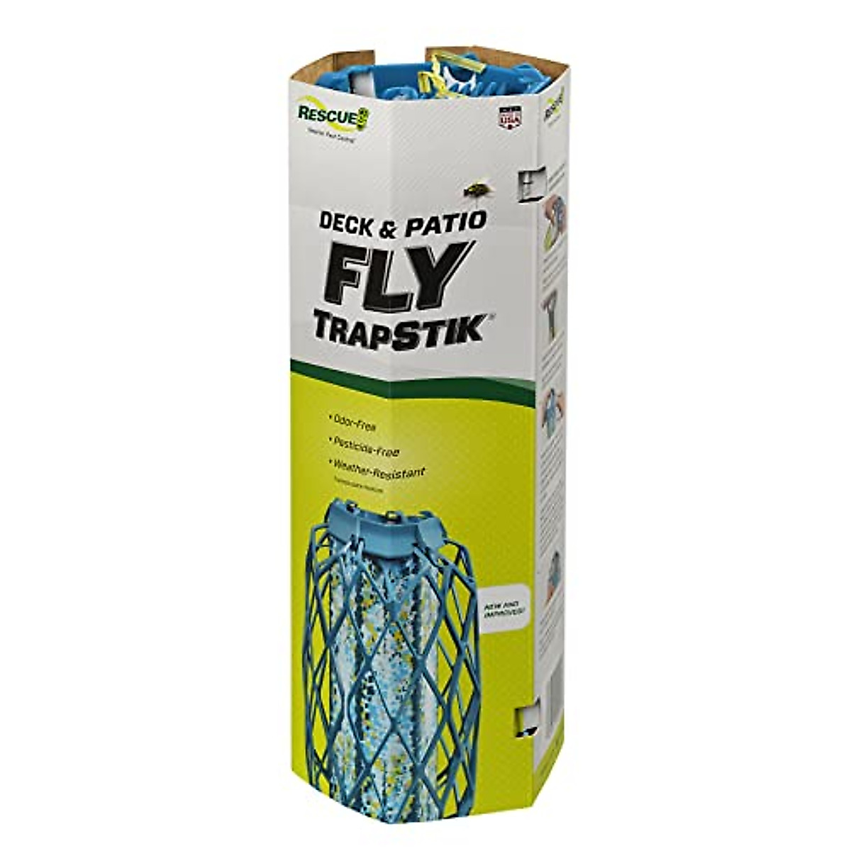 RESCUE! Deck & Patio Fly TrapStik - Odorless, Weather Resistant - 3 Pack