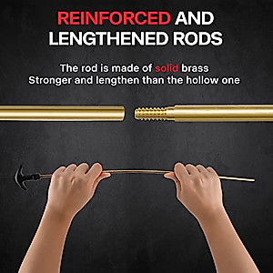 Laziiey Universal Gun Cleaning Kit, Rifle Cleaning Set with Reinforced Brass Rods, Brass Jags and Brass Slotted Tips