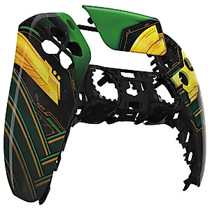 eXtremeRate Armor of Ragnarok Touchpad Front Top Shell Compatible with ps5 Controller BDM-010 BDM-020, DIY Replacement Shell Custom Touch Pad Cover Faceplate Compatible with ps5 Controller