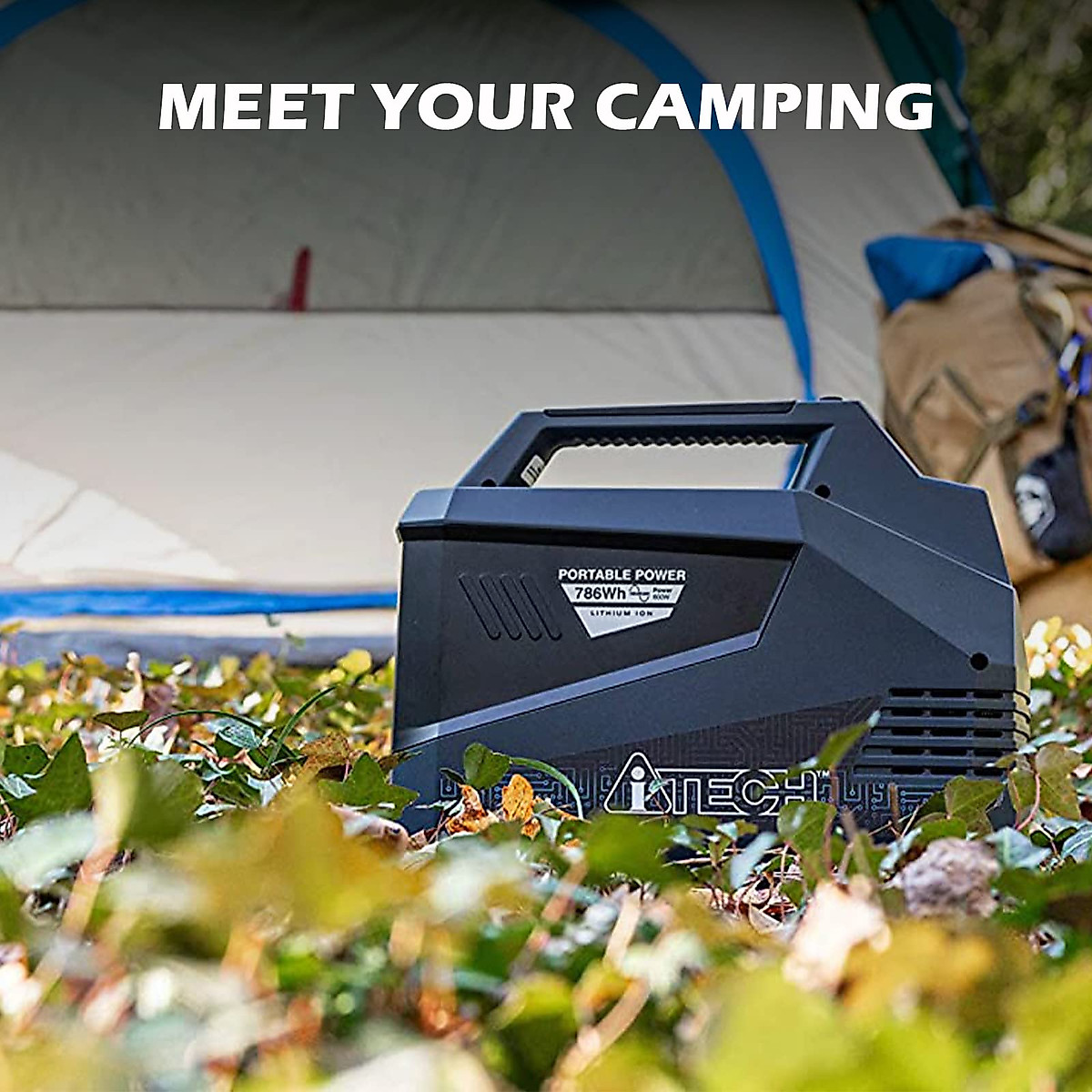 A-ITECH 786 Wh Portable Power Station 600W, Lithium Battery Capacity Solar Generator with AC Outlets, DC, USB-C, Backup Supply for Camping, Outdoor, RV, Emergency