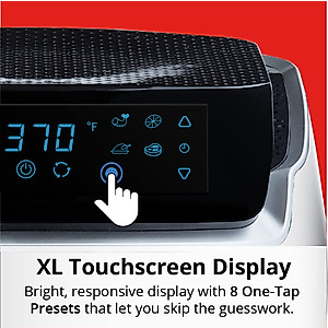 Aria 10 Qt. Touchscreen Air Fryer Oven with Premium Accessory Set and Recipe Book, White