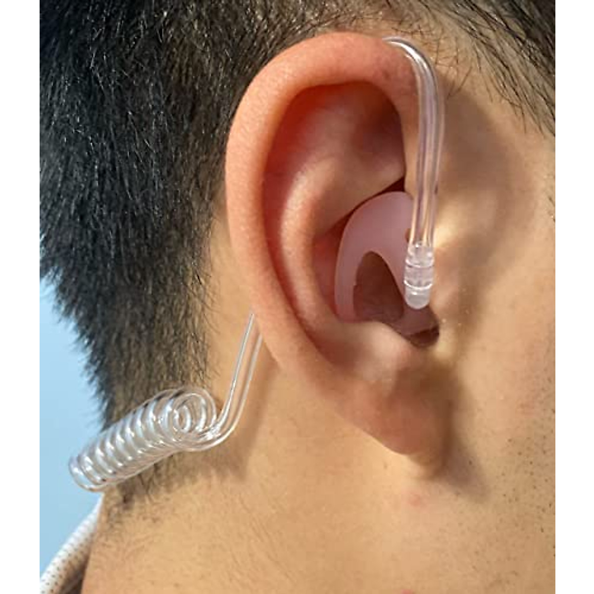 MaximalPower Medium Size Earmold Earbud Earplug Ear Insert for Motorola Kenwood Two-Way Radio Acoustic Coil Tube Audio Kits, Right, 10 Pack