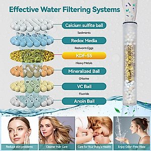 JDO Dual Shower Head with Handheld, 4-in-1 High Pressure Shower Head with Filter, SPA System, Massage Spray, Built in Power Wash, 7 Functions Rain Showerhead Combo with 79" Hose (Chrome)