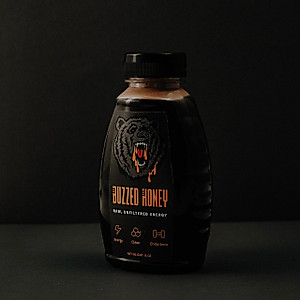 Buzzed Honey - 16oz (32 servings), Raw Unfiltered Honey, Preworkout, Natural, Clean Energy, Caffeinated, Strength, Endurance & Energy