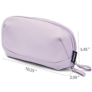 SPACEMATE Pencil Case Pouch Bag School Supplies for Girls and Boys, Large Big Capacity Aesthetic Pen Case, Multi Compartment Zipper Stationery Bag for Women Men Adults, Purple, 1800ml