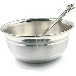 Balaji 999 Pure Silver 3.5 inch Bowl & Spoon - 3.5-inch Set#01