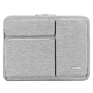 Lacdo 360° Protective Laptop Sleeve Case for 13 inch New MacBook Air M3 A3113 M2 A2681 M1 A2337 2024-2018 | 13 inch MacBook Pro M2/M1 A2338 A2251 | 13 inch iPad Pro M4 / iPad Air M2 Computer Bag, Gray