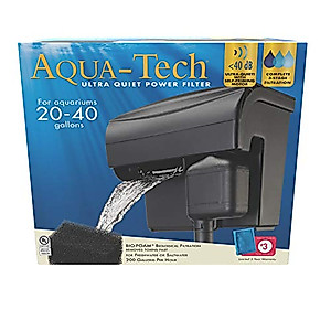 Aqua-Tech Ultra Quiet Power Filter, For Aquariums 20-40 Gallons