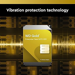 Western Digital 4TB WD Gold Enterprise Class Internal Hard Drive - 7200 RPM Class, SATA 6 Gb/s, 256 MB Cache, 3.5" - WD4003FRYZ