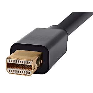 Monoprice 115888 Mini DisplayPort 1.2 to DisplayPort Cable - 1.5 Feet, 4K Capable, Supports 3D Video - Select Series Black