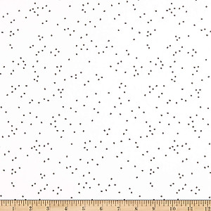 Riley Blake Blossoms On White In Color Black, Fabric by the Yard