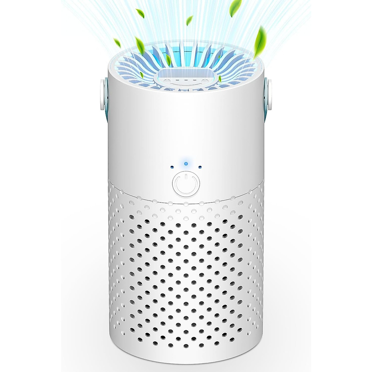 Mini Portable Air Purifier,White HEPA Air Purifier for Home with USB Cable for Home Bedroom Office Pet Room Air Cleaner for Car with Silence and Homemade Aromatherapy