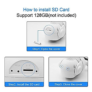 JideTech 5MP PTZ WiFi Camera Outdoor,5X Optical Zoom Camera with Auto-Tracking,200ft Night Vision, 2-Way Audio, Motion Detection Alarm, IP66 Waterproof, 128G SD Card Slot