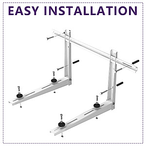 Mxclimate Wall Mounting air Conditioner Bracket for Outdoor Ductless Mini Split Condenser Heat Pumps & HVAC Systems,Universal,9000-36000 Btu AC Units, Heavy Duty Support up to 400 LBS