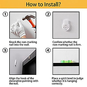 Pacimo 3 Pieces Canvas Art Wall Decor Full Moon Halloween Pictures Black and White Wall Art Painting Prints on Canvas Modern Artwork Stretched and Framed Ready to Hang - 12" x 16" x 3