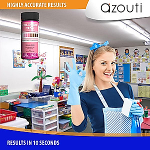 Industrial Active Chlorine Bleach Test Strips. 0-2000 Ppm Range for Sanitizer Disinfectants and Sanitizing Solutions for Daycares and Senior Homes.