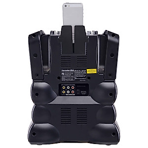 Karaoke USA GF946 GF946 DVD/CD+G/MP3+G Bluetooth 35-Watt Karaoke System with 7-Inch TFT Digital Color Screen, LED Lights, HDMI Output, and 2 Microphones (Black)