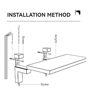 MEISHIDA Clear Acrylic Shelf, Set of 2 Invisible Wall Shelves Wall Mounted Display Shelf, Floating Shelves for Bathroom, Bedroom, Living Room, Kitchen, Office