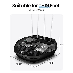 RENPHO Shiatsu Foot Massager with Heat,Electric Foot Massager for Circulation and Pain Relief with Remote,Deep Kneading,Squeezing,Size up to 12