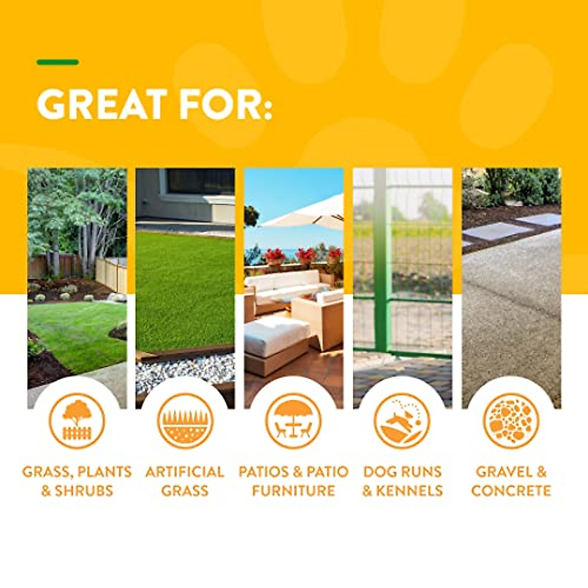 NaturVet – Yard Odor Eliminator Plus Citronella Spray – Eliminate Stool and Urine Odors from Lawn and Yard – Designed for Use on Grass, Patios, Gravel, Concrete & More – 64oz Refill (No Hose Nozzle)